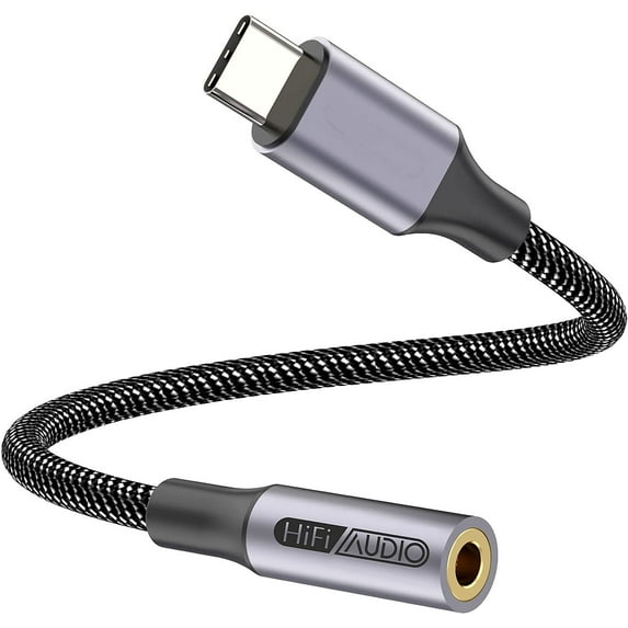 USB-C to 3.5mm Headphone Jack Adapter with DAC Decoder Chip - Walmart.com