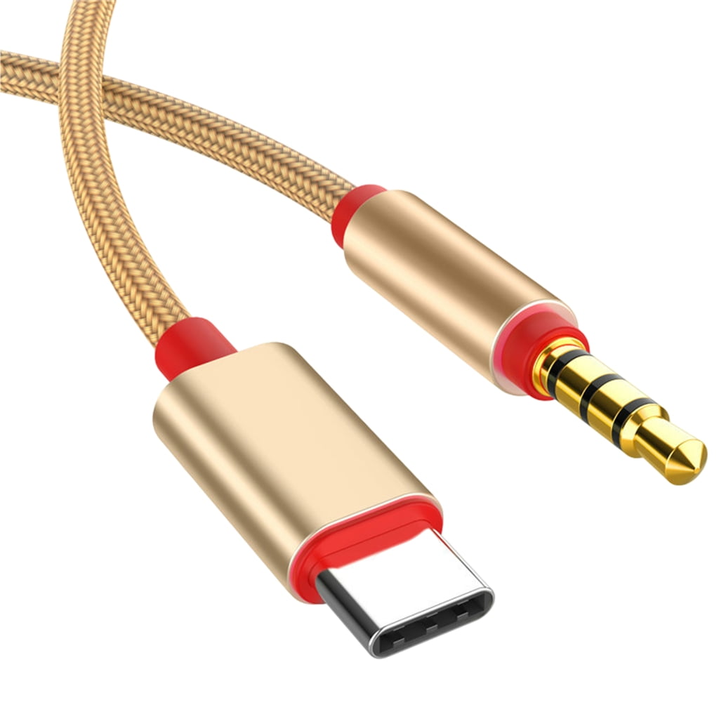 USB C to 3.5mm Sound Cable Headphone Male Cord Car Auxiliary Cable Type ...