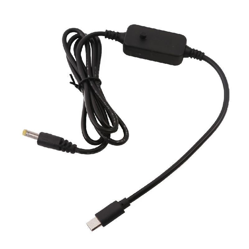 USB C to 5.5x2.5mm 5V 9V 12V 15V 20V Adjustable Power Cable with Output ...