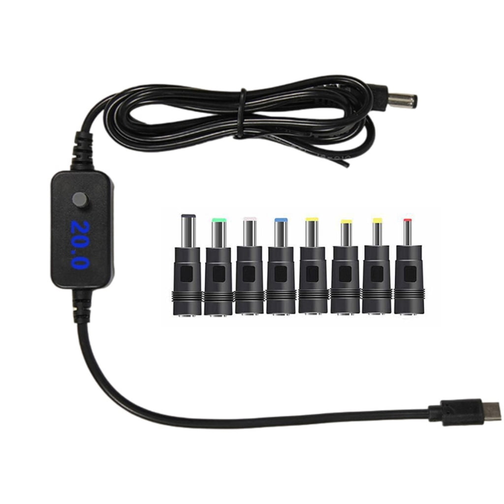 USB C to 5.5x2.5mm Adapter Cable with 8 Connector Tip Type C Power ...