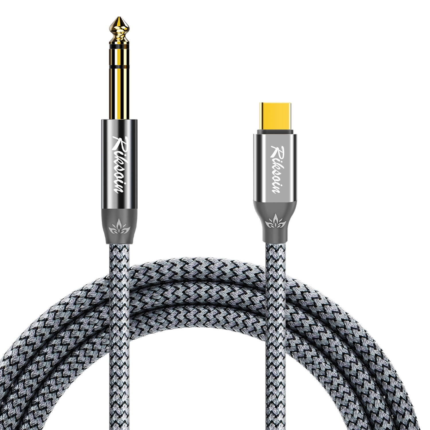 USB-C to 6.35mm 1/4 inch TS Audio Cable, Gold Plated USB Type C to 1/4 ...