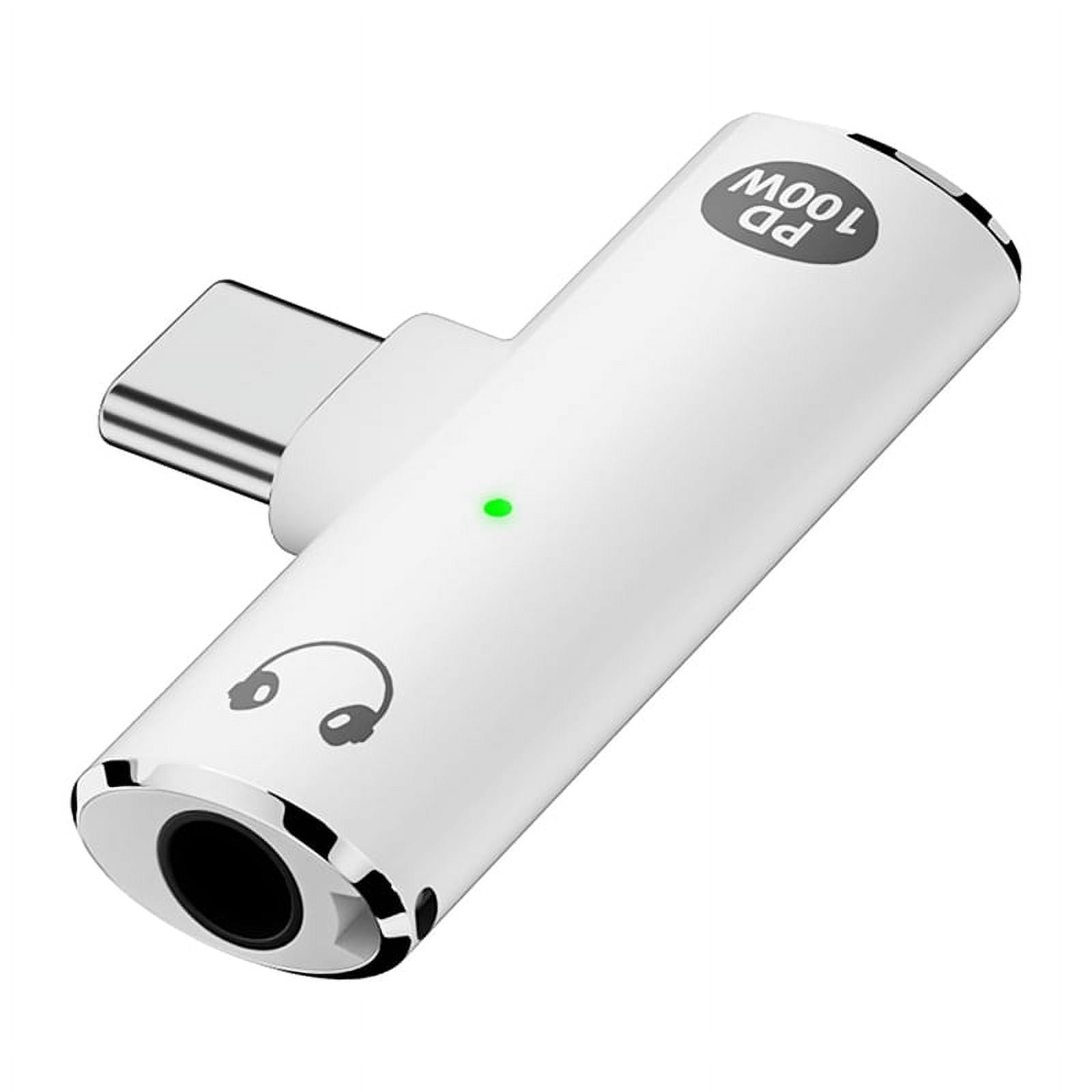 USB C to Audio Jack Adapter with 100W Fast Charging,2-in-1 3.5mm Female ...