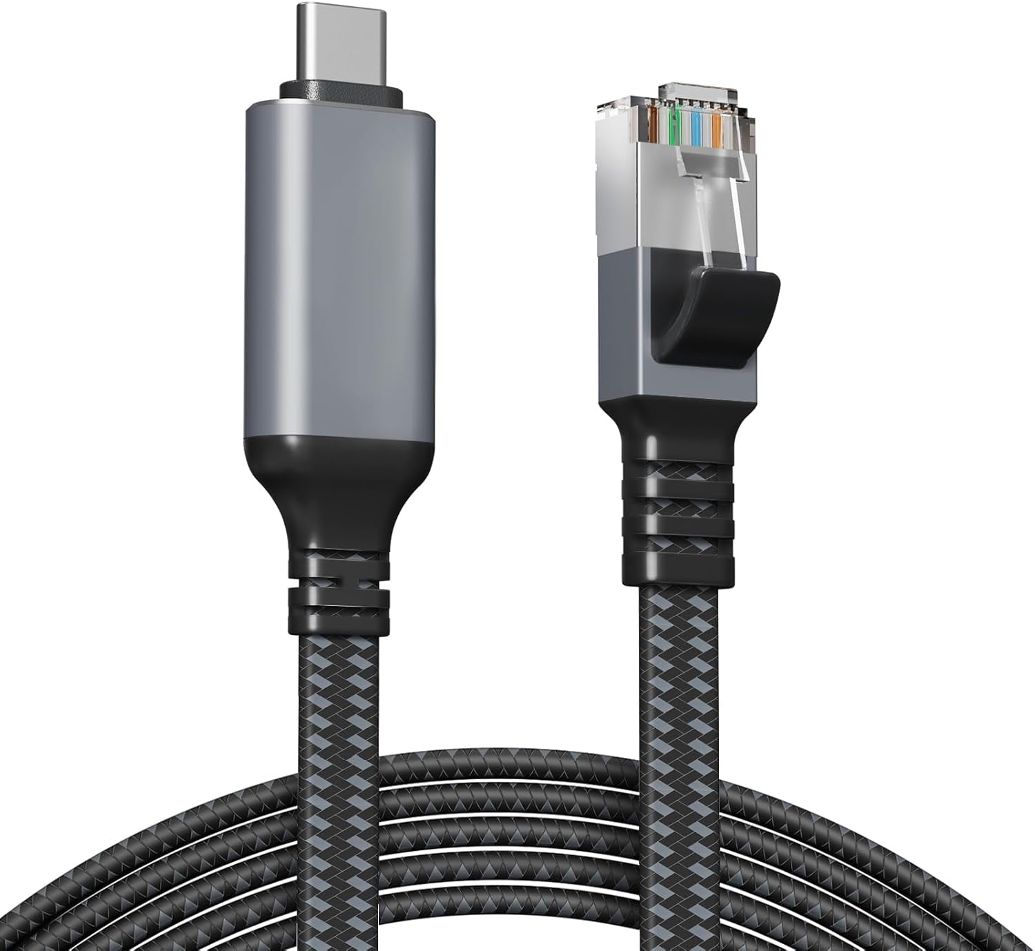 Usb C To Ethernet Cable 50 Ft Gigabit Network Flat Type C To Rj45 Lan Cord Directly Connected