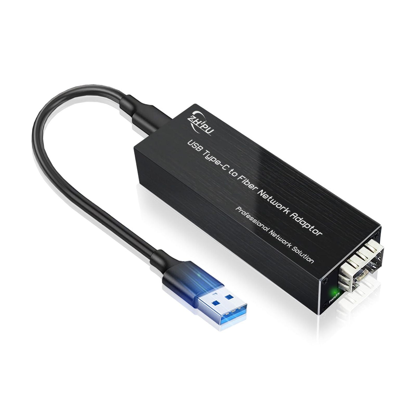 USB C to Fiber Network Adaptor, USB3.0 Type C to 100/1000base-X SFP ...
