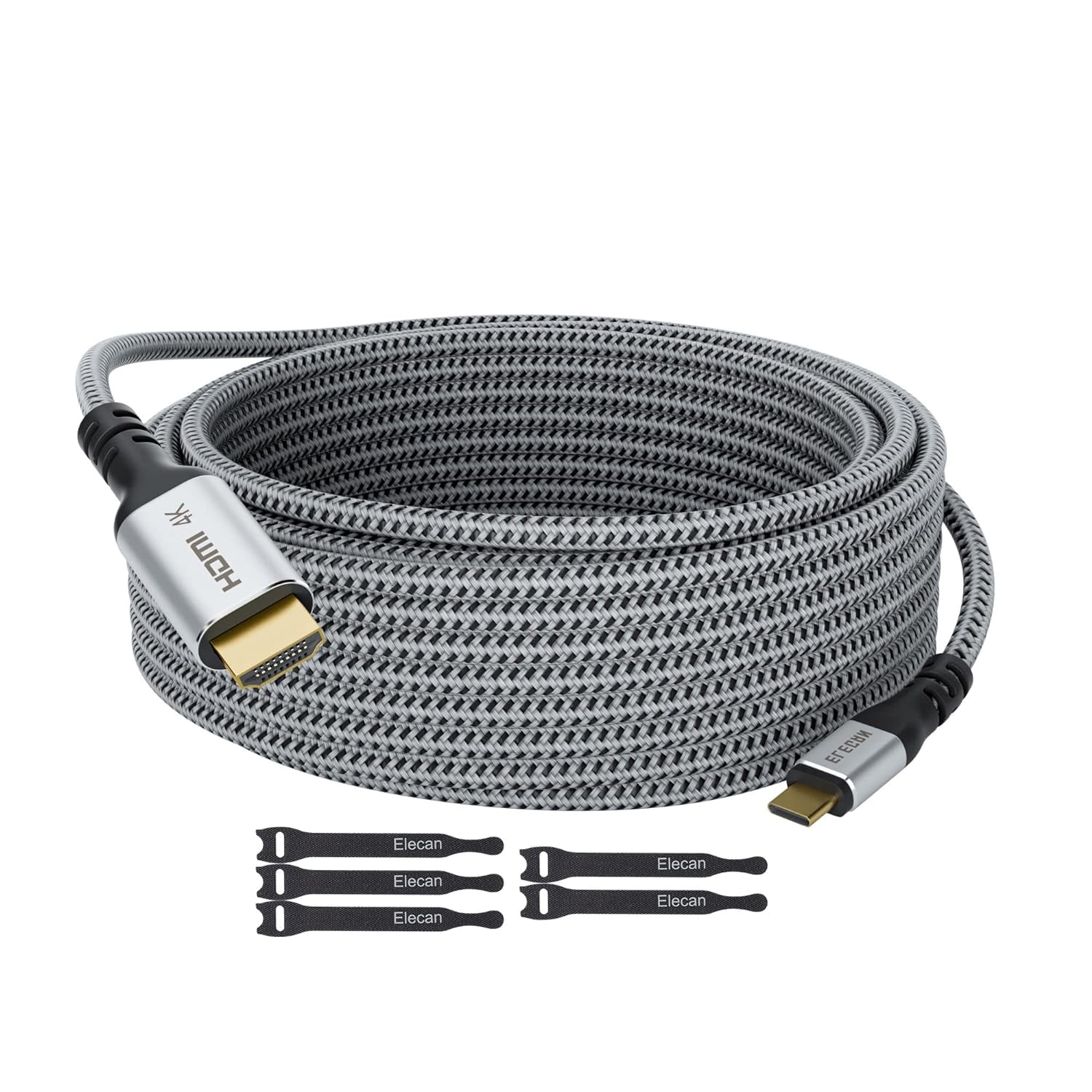 USB C to HDMI Cable 15 Ft, 4K@60Hz HDR, Gold-Plated Braided High-Speed ...