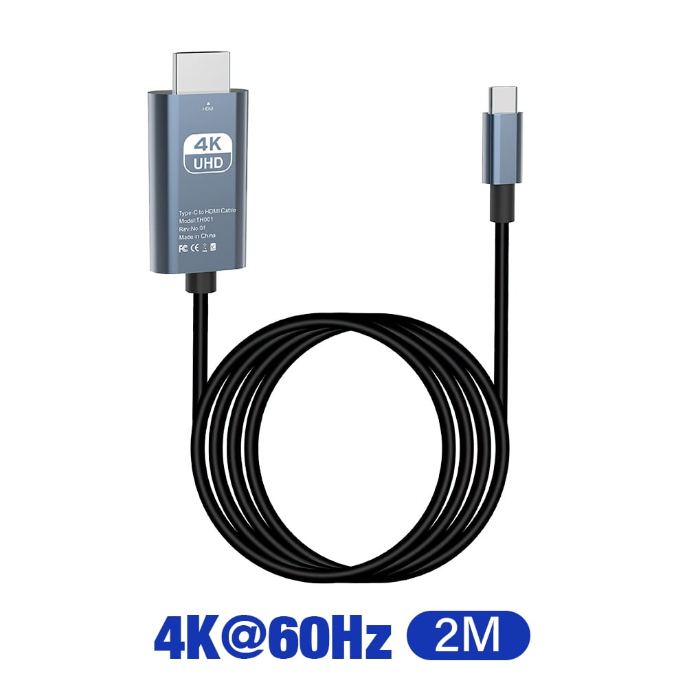 USB C to HDMI Cable 4K 30Hz 4K 60Hz Type C to HDMI Laptop Phone to TV ...
