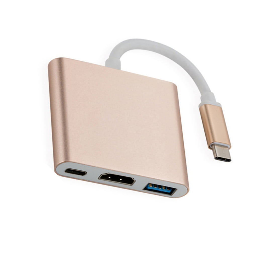 USB C to HDTV Adapter Multiports USB C Hub with 4K HDTV Output USB3 ...