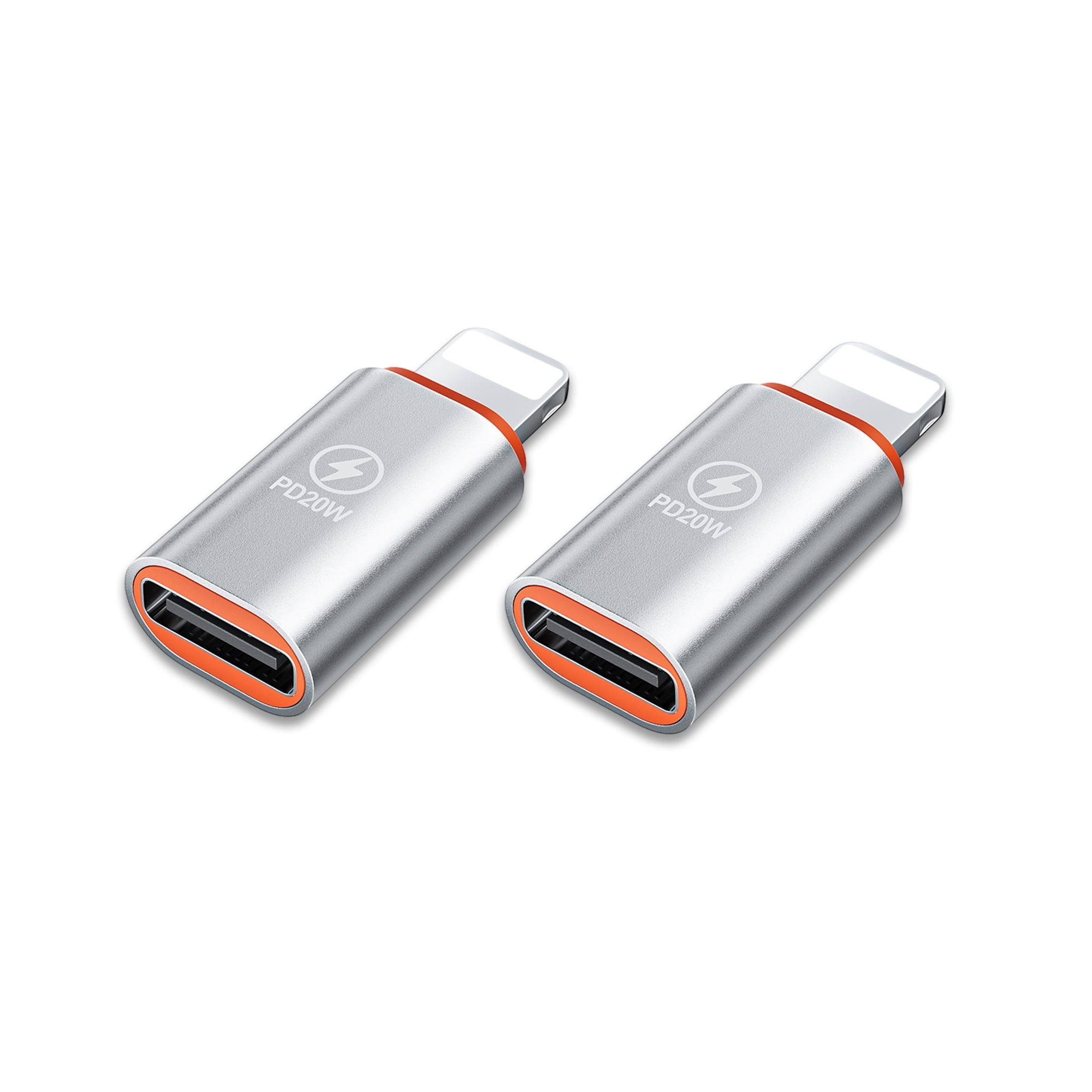 USB C to Lightning Adapter 2 Pack 20W PD Fast Charging Lightning Male ...
