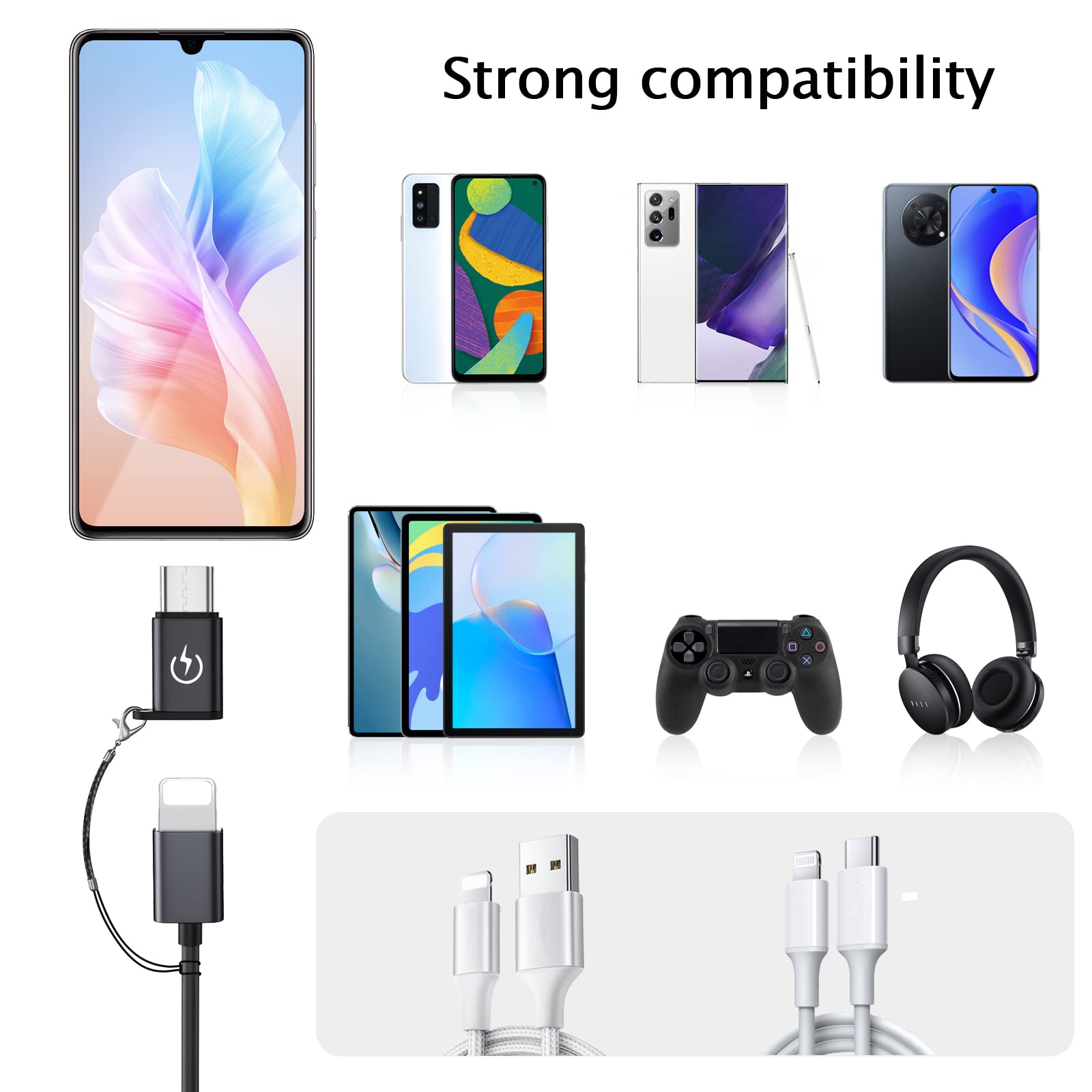 USB C to Lightning Adapter, Supports PD Fast Charging, Suitable for USB ...