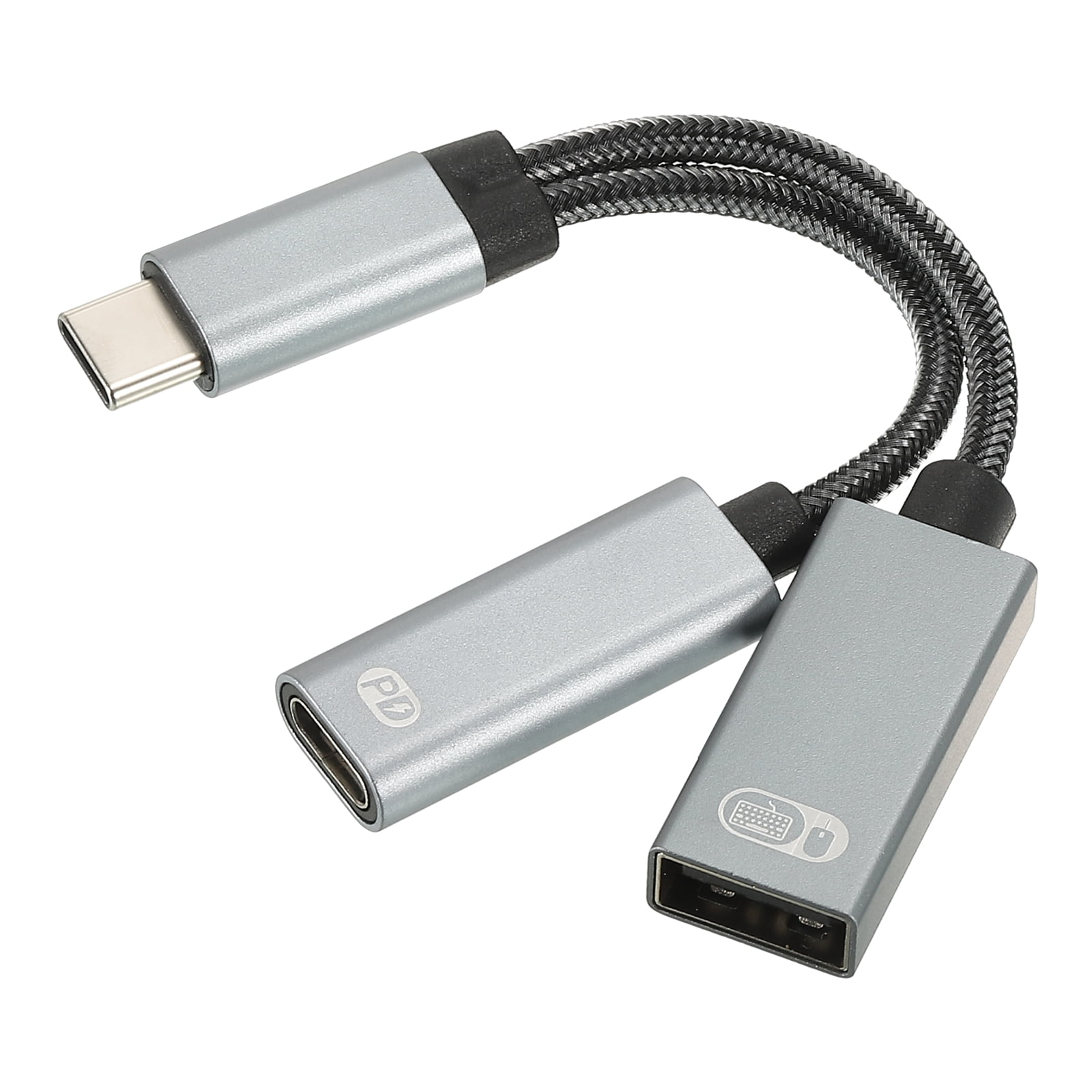 USB C to OTG USB Adapter and Type C 60W PD Fast Charging Cable 2 in 1 ...