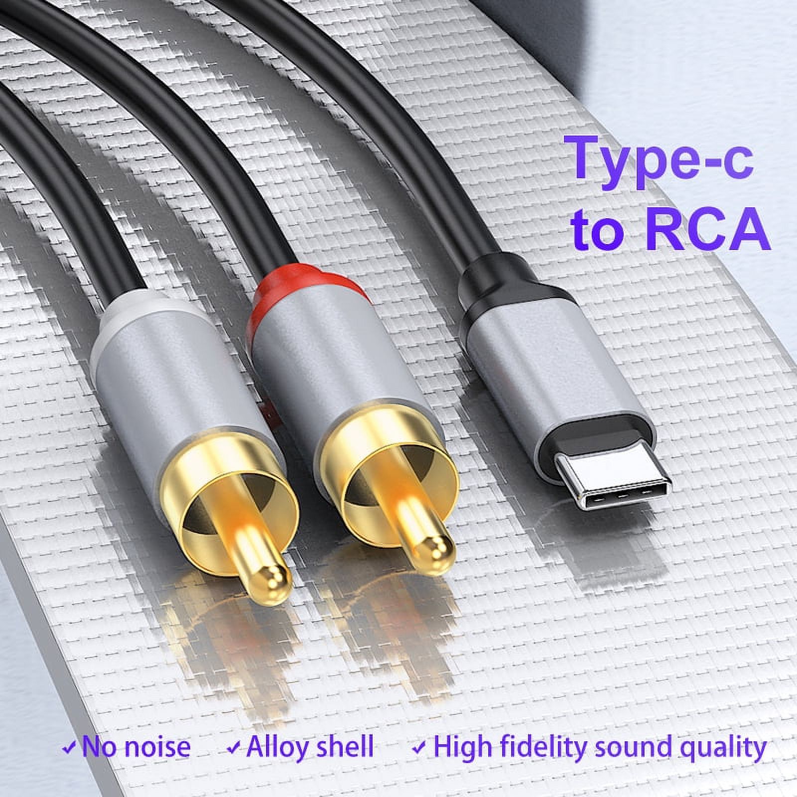 USB C to RCA Audio Cable Type C to 2 RCA Cable for Speaker Amplifier ...