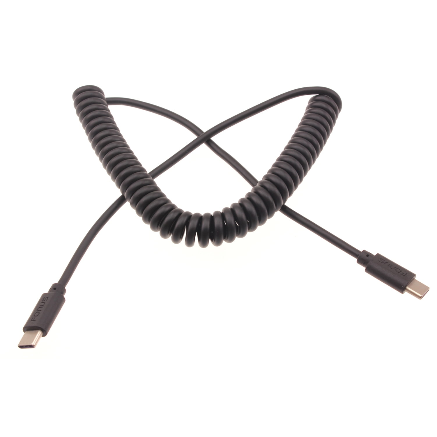 USB-C to TYPE-C Coiled Cable for Motorola Moto G Pure/Power (2022)/5G ...
