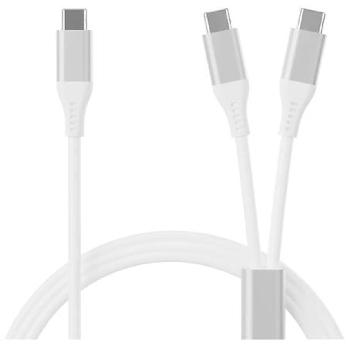 USB-C to Two USB-C Cable 6 Feet - Simultaneously Charge 2 Devices ...