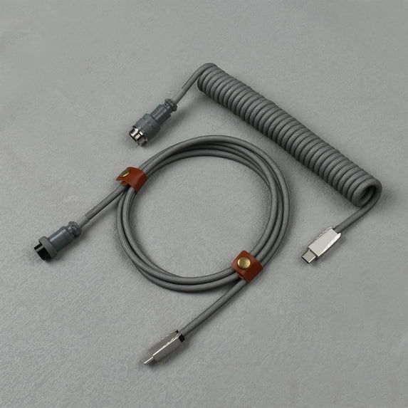 USB-C to Type-C Coiled Cable Gamer Keyboard Custom Coil Type USB C ...
