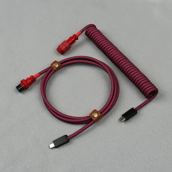 USB-C to Type-C Coiled Cable Gamer Keyboard Custom Coil Type USB C ...