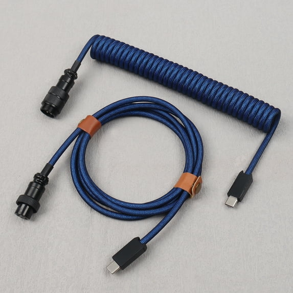 USB-C to Type-C Coiled Cable Gamer Keyboard Custom Coil Type USB C ...