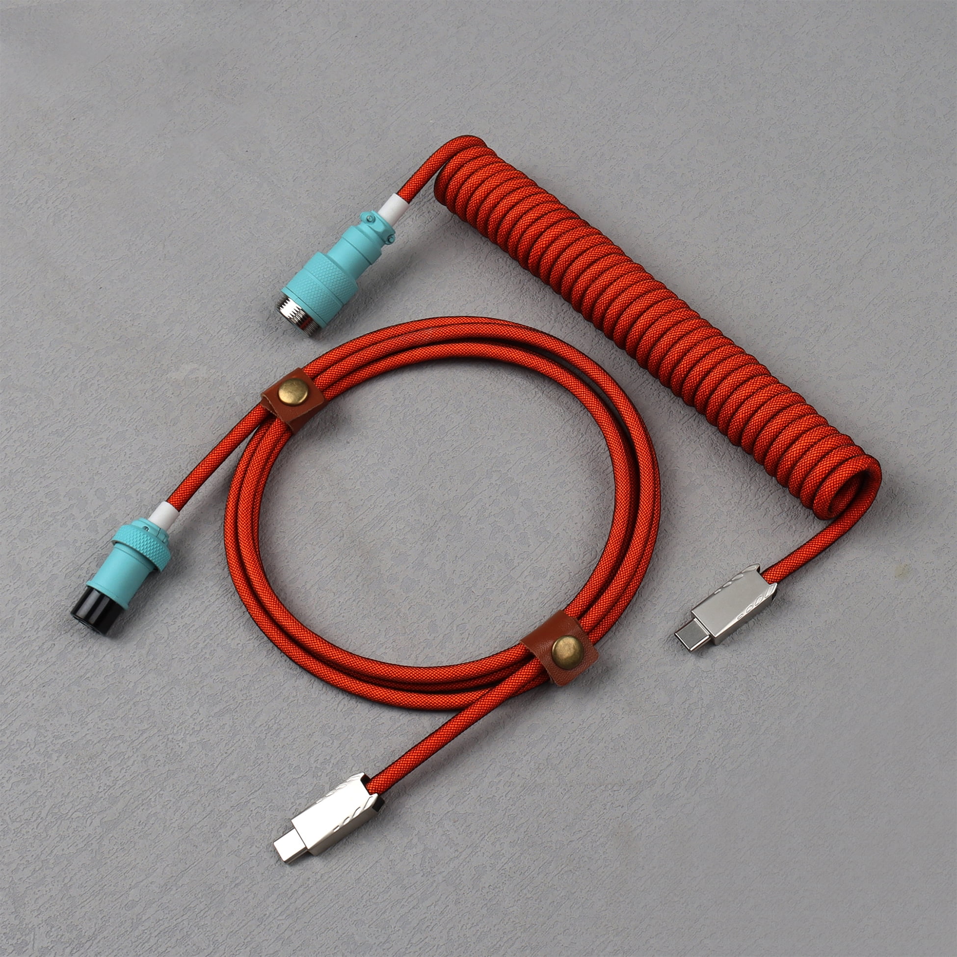 USB-C to Type-C Coiled Cable Gamer Keyboard Custom Coil Type USB C ...