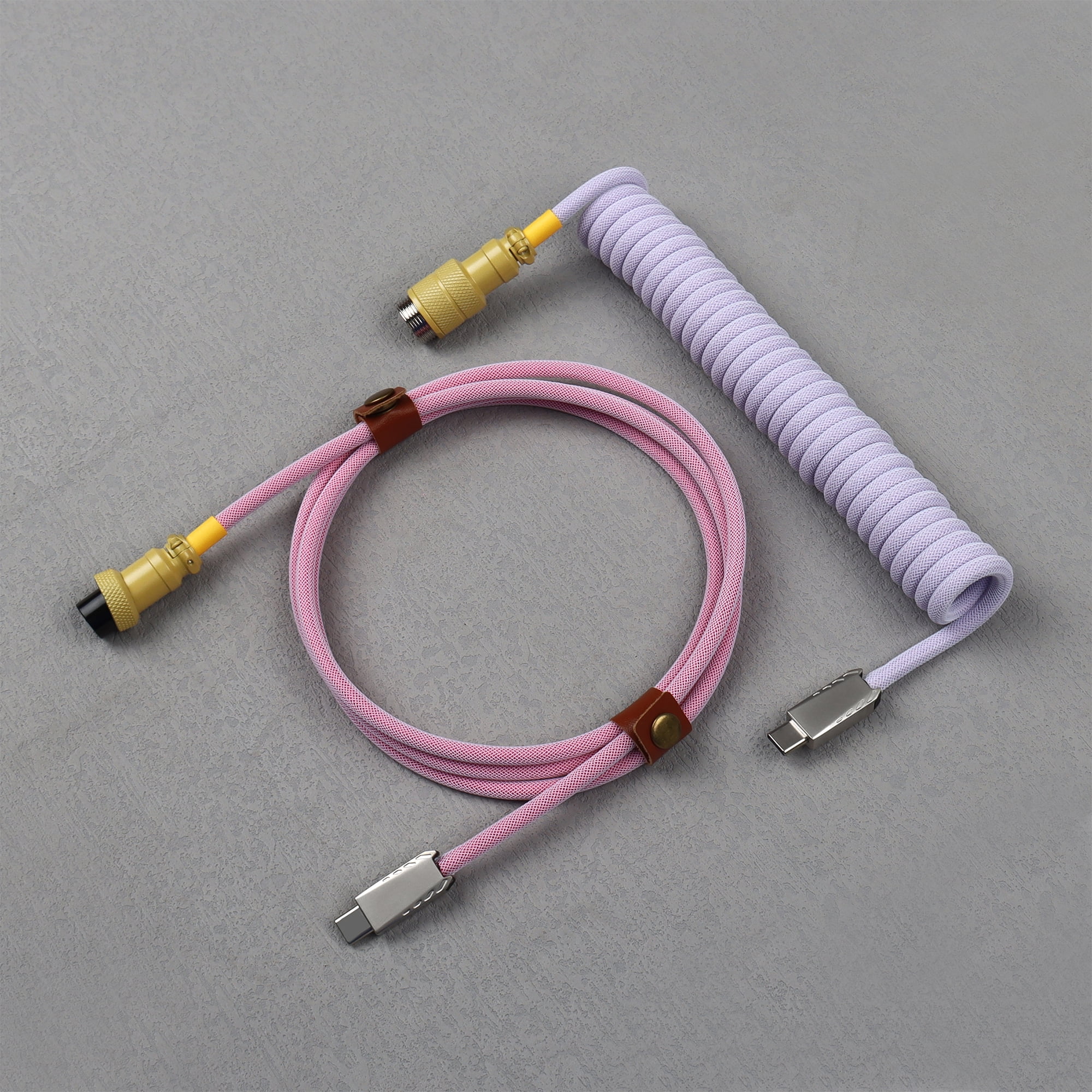 USB-C to Type-C Coiled Cable Gamer Keyboard Custom Coil Type USB C ...