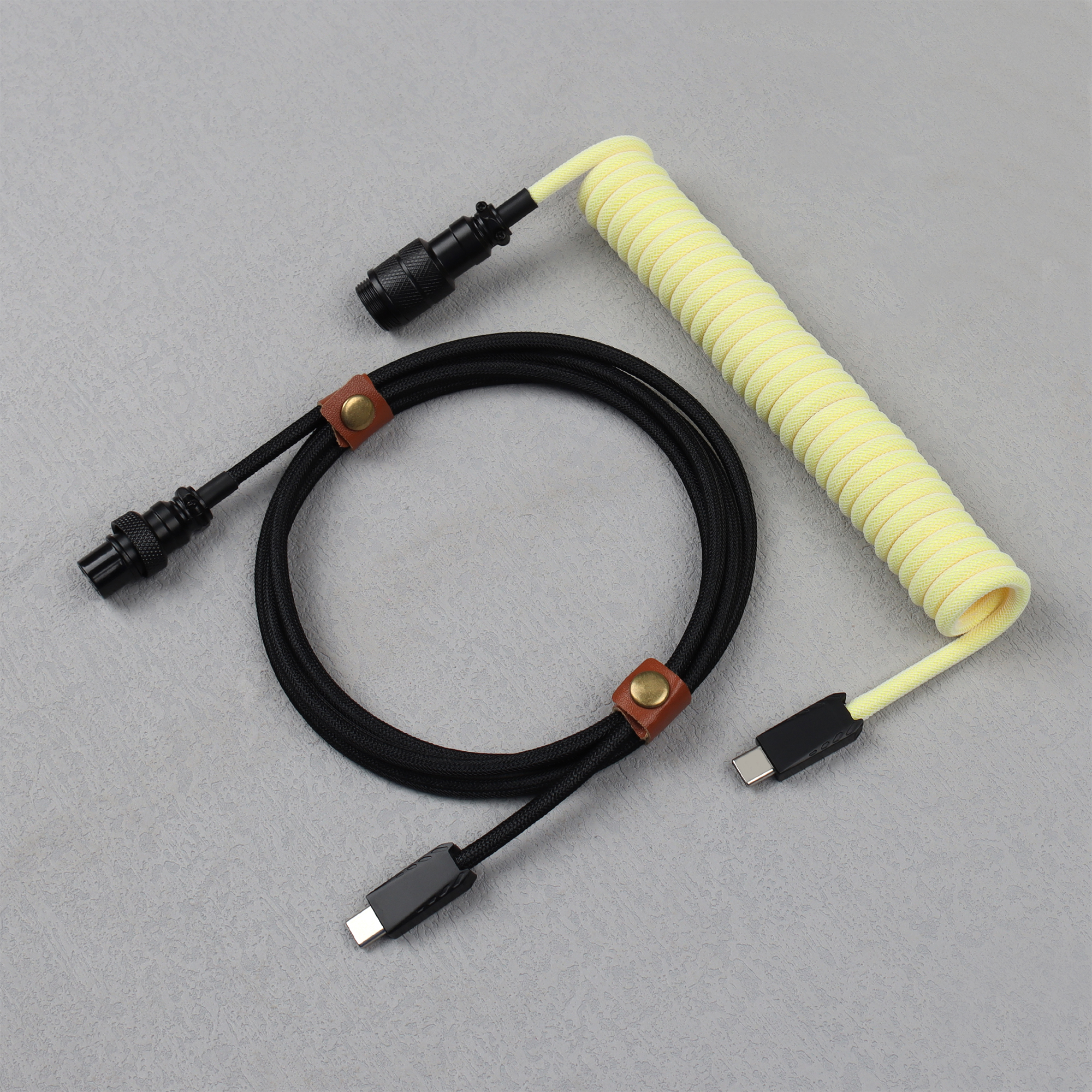 USB-C to Type-C Coiled Cable Gamer Keyboard Custom Coil Type USB C ...