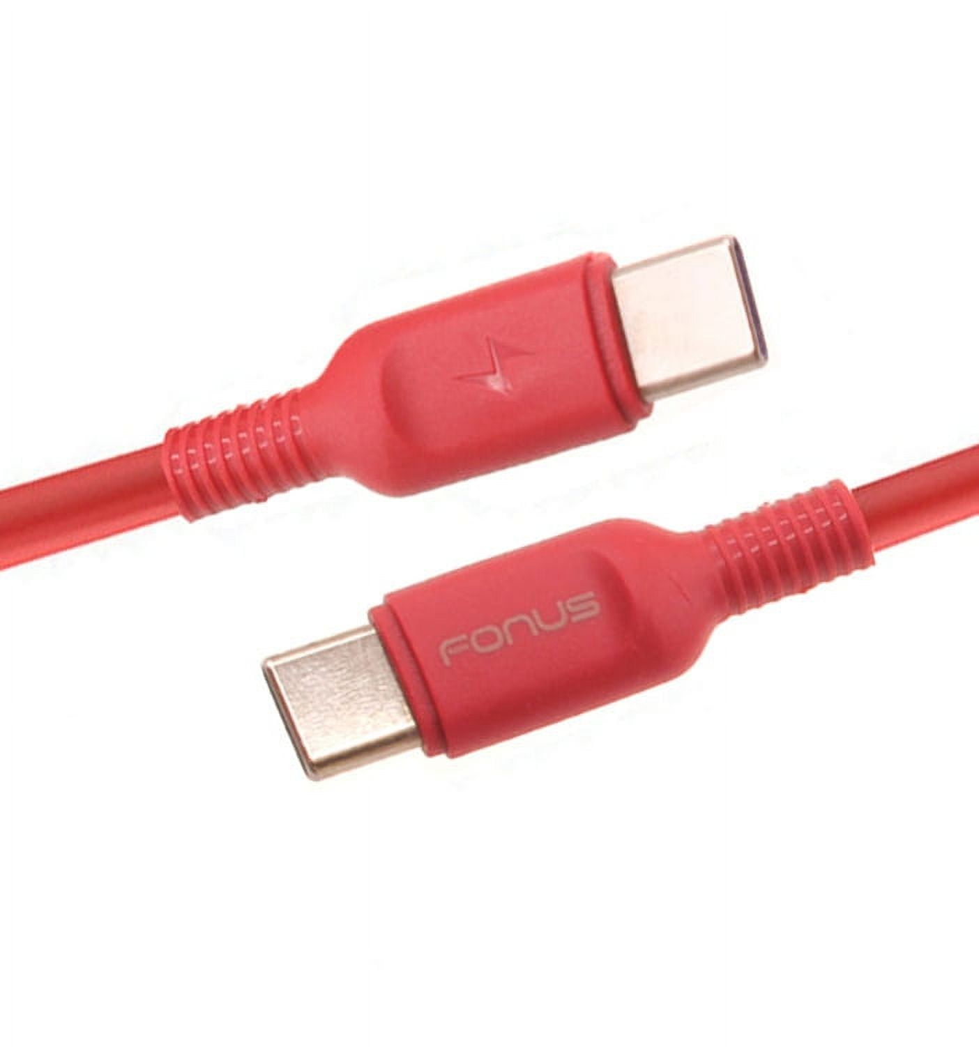USB-C to Type-C Red 6ft Long Cable for TCL 50 XL 5G/XE 5G/LE - PD Fast ...