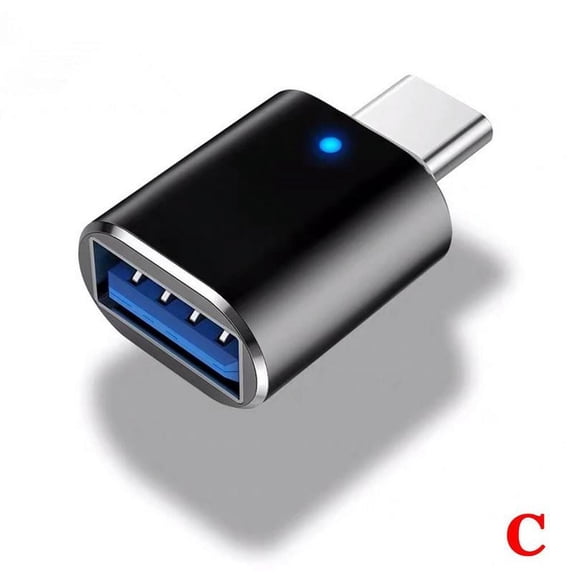 USB-C to USB 3.0 Data OTG Adapter with Light for Tablets, Hard Disk ...