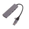USB C to USB Hub Type C/USB to USB Multiport Adapter Aluminum Card ...