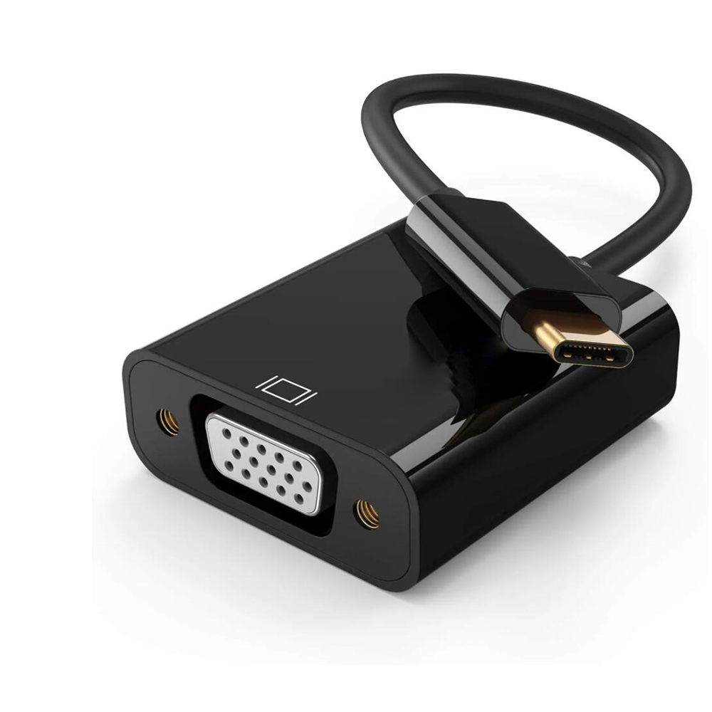 USB C to VGA cable for Iphone 15 pro Max. USB 3.1 Type C to VGA adapter monitor cable for ...