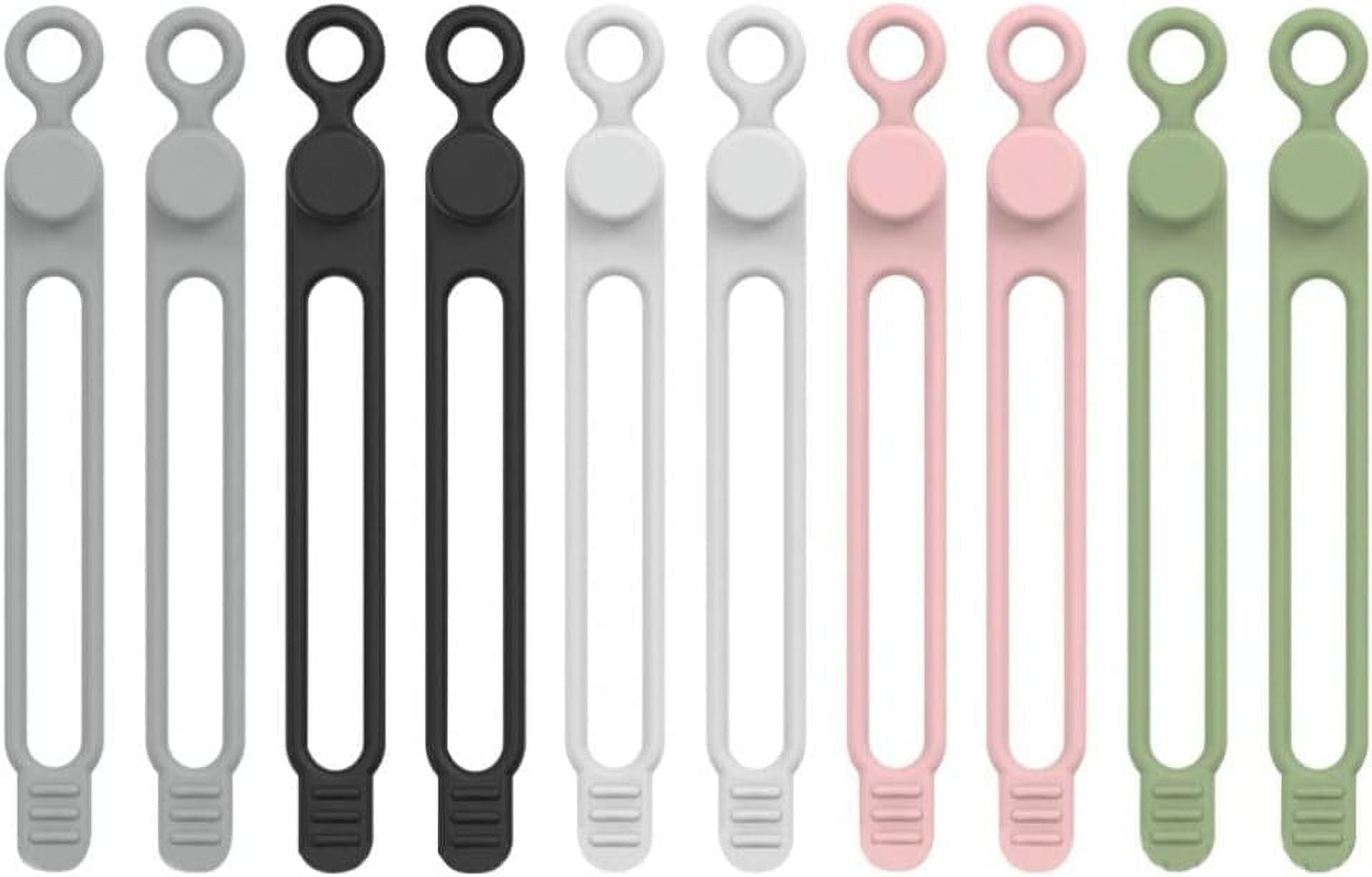 USB Cable 20pcs Cable Ties Reusable Silicone Cord Organizer Straps ...