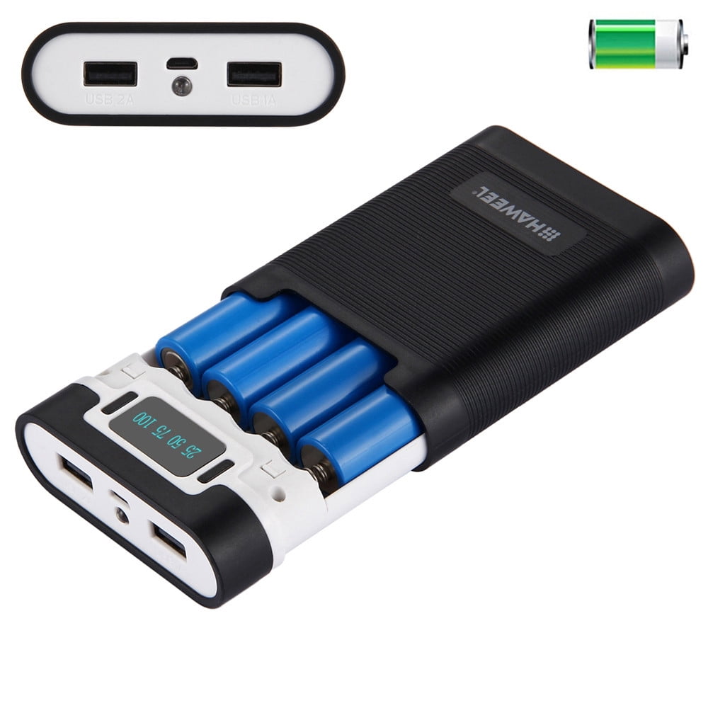 USB Cable 4 x 18650 Charger Box Portable Power Bank Case With 2 USB ...
