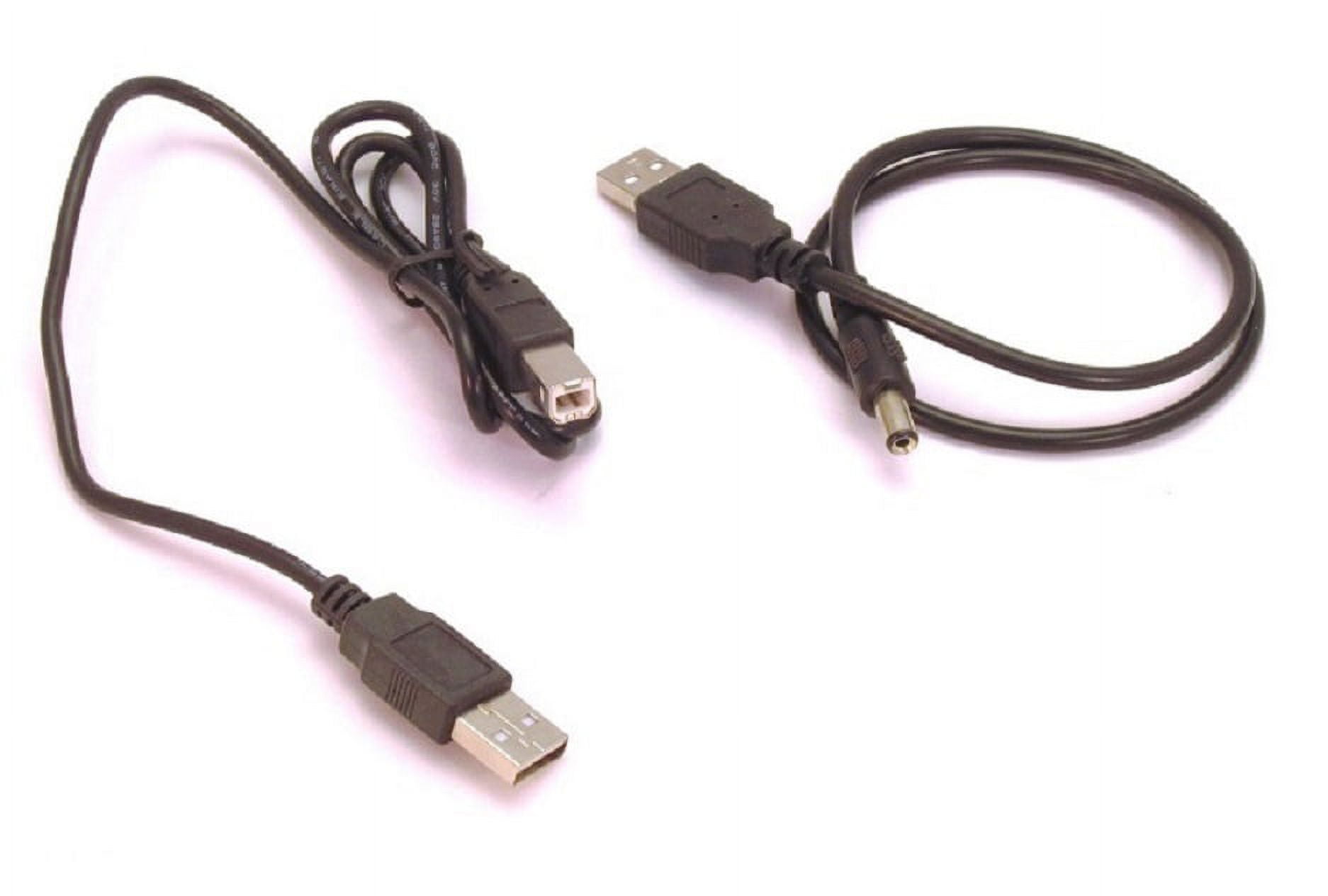 USB Cable A to B with USB 5 Volt DC Plug Power Supply Cable - Walmart.com