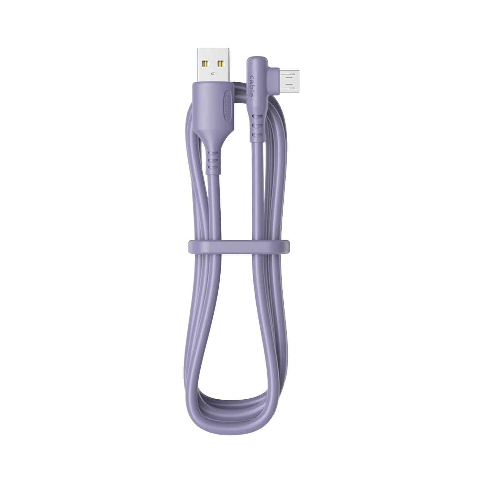 USB Cable Right Angle 90° Elbow Silicone 3A Fast Charging 8000+Bend ...