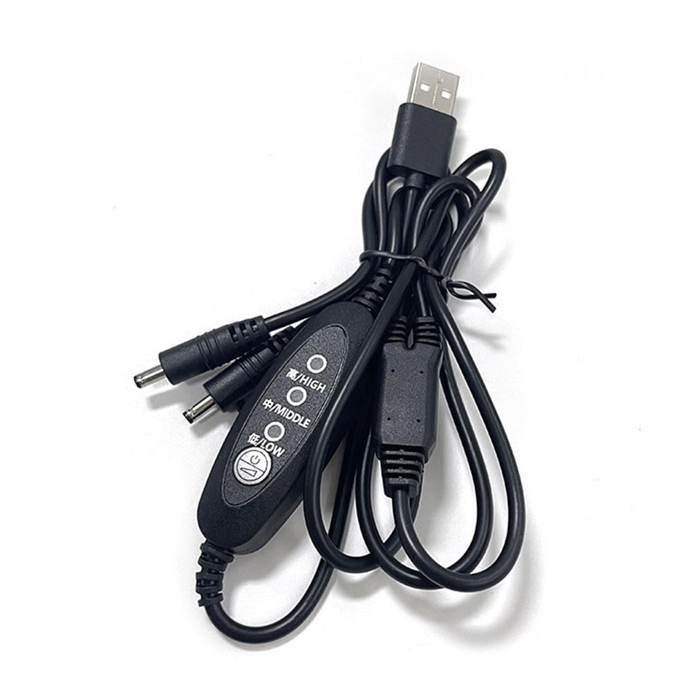 USB to Cable for Workwear Fans - 3-Level Wind Speed Adjustment, 5V ...
