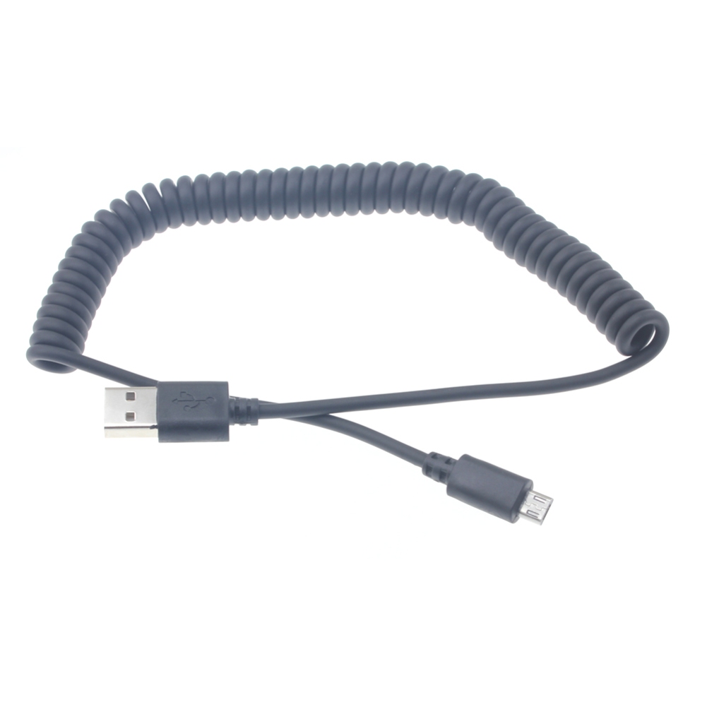 USB Cable for Galaxy J7/J5/J3/J2/J1 - Coiled MicroUSB Charger Cord ...