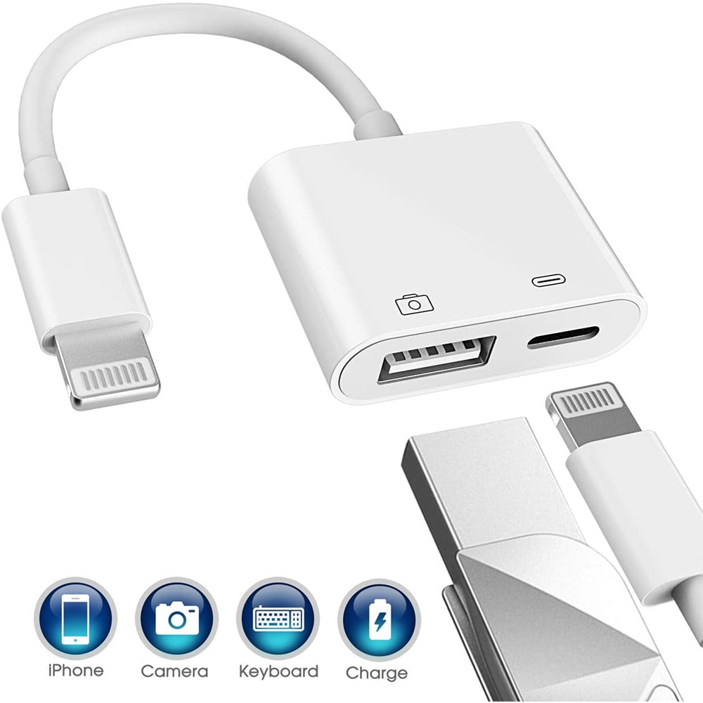 USB Camera Adapter with Fast Charging Port, Portable OTG Cable Adapter ...