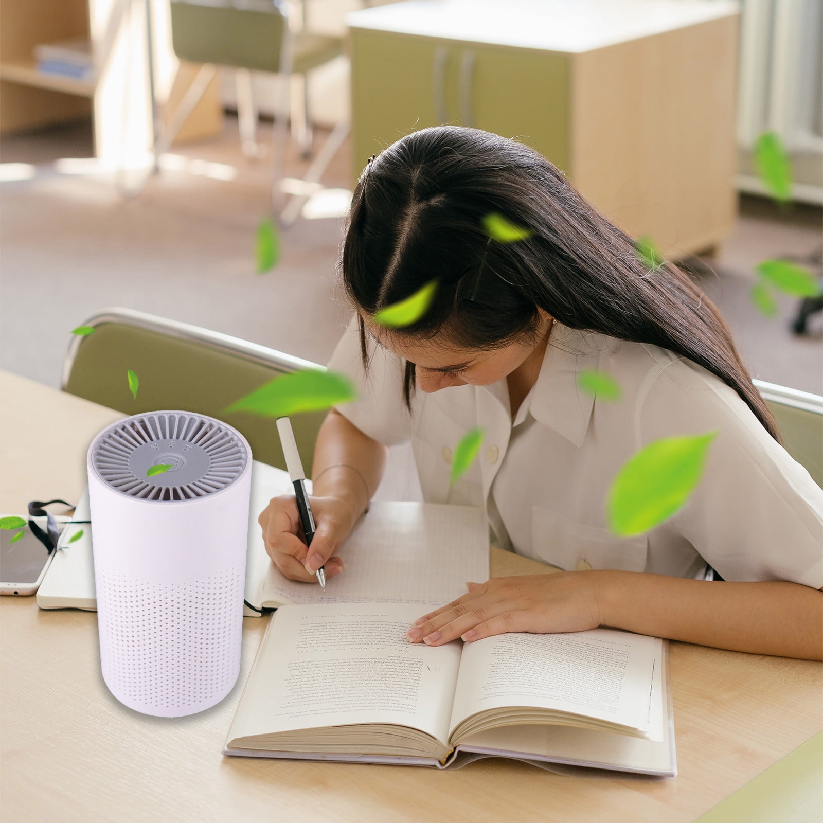 USB Car Air Purifier, Mini Desktop Deodorizer, Quiet Operation, Modern ...