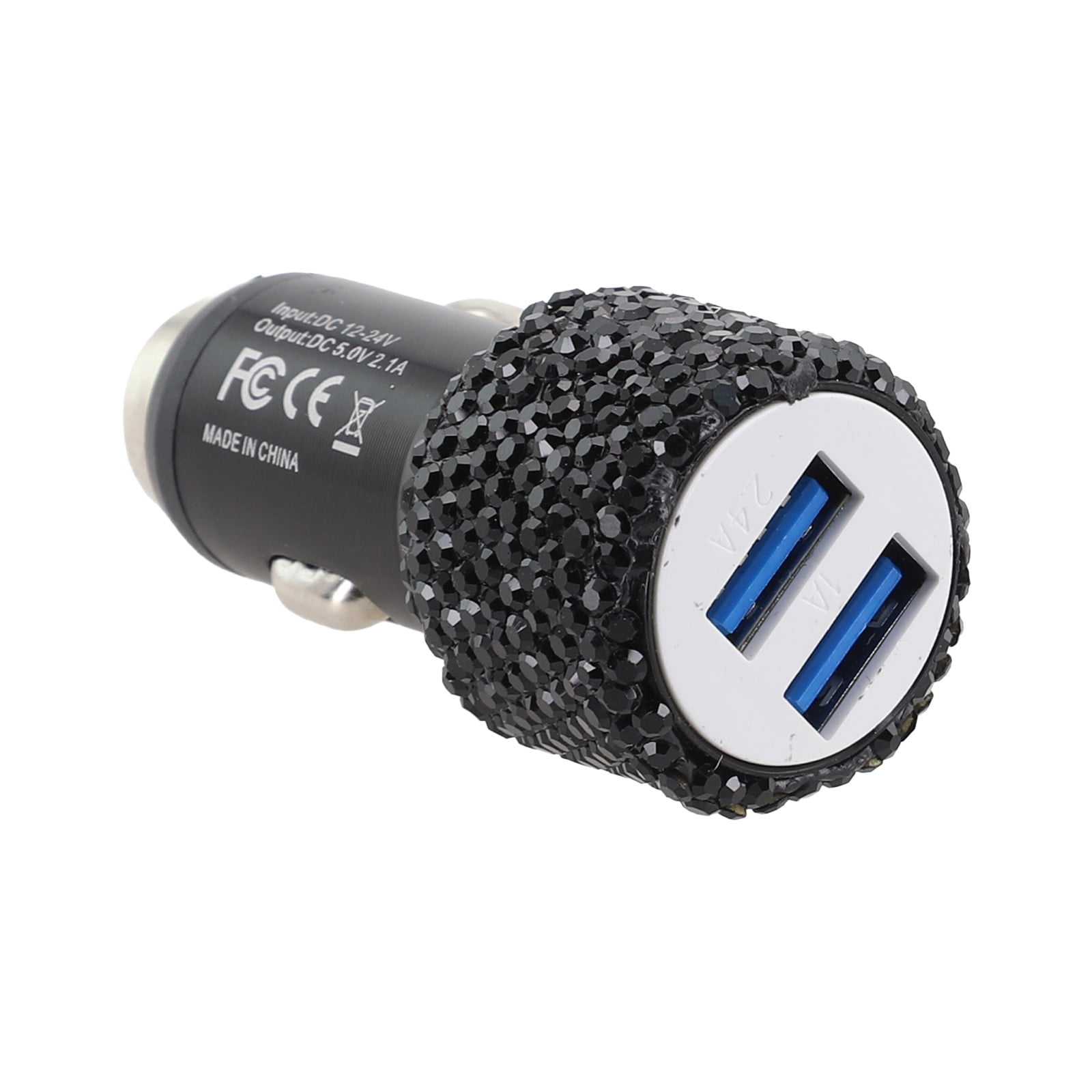 USB Car Charger 5V 2.1A Dual Port Fast Adapter Pink Car Decor Car ...