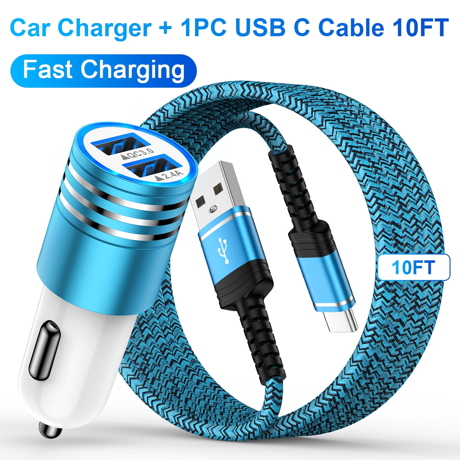 USB Car Charger,ABCPOW 30W Dual USB Car Charger Adapter with 1PACK ...