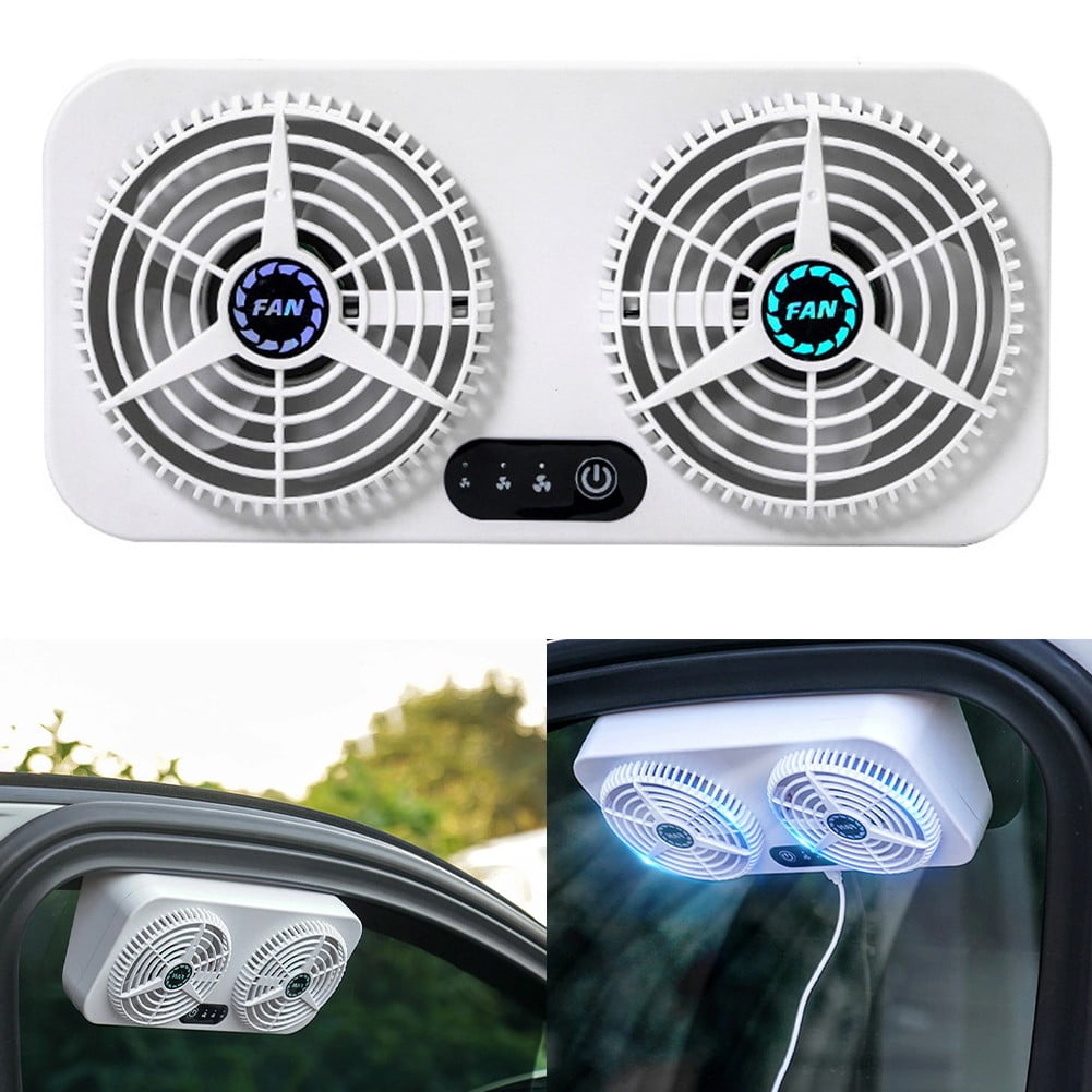 USB Car Exhaust Fan for Window Fan Cooling Radiator Energy Saving ...