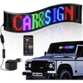USB Car LED Sign Panel Flexible Display RGB Scrolling Message Board ...
