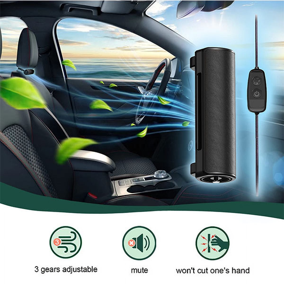 USB Car Seat Cooling Fan With Elastic Belt 3 Wind Speeds Space-Saving ...