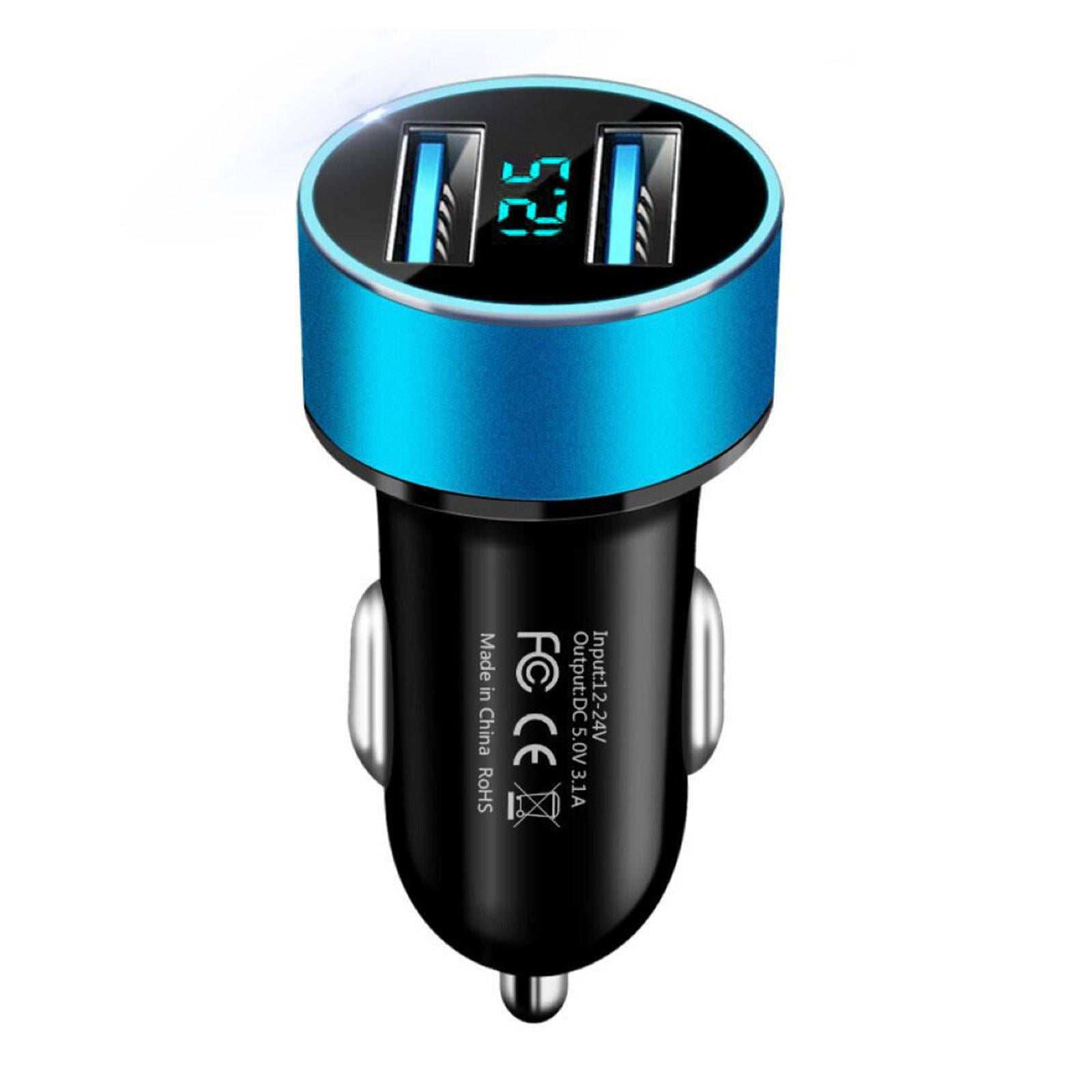 USB Car Socket Phone 12V Cigarette Lighter Power Adapter 12-24V^ T5Q4 ...