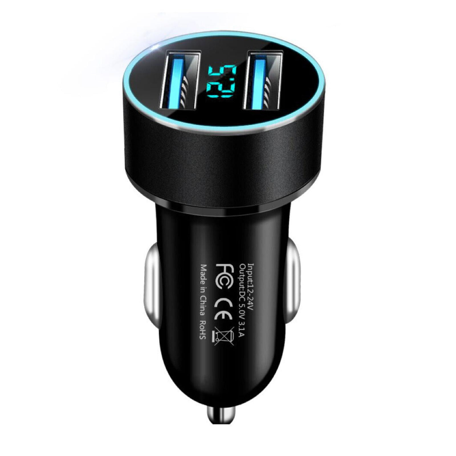 USB Car Socket Phone Fast Charger 12V Cigarette Lighter Power Adapter ...