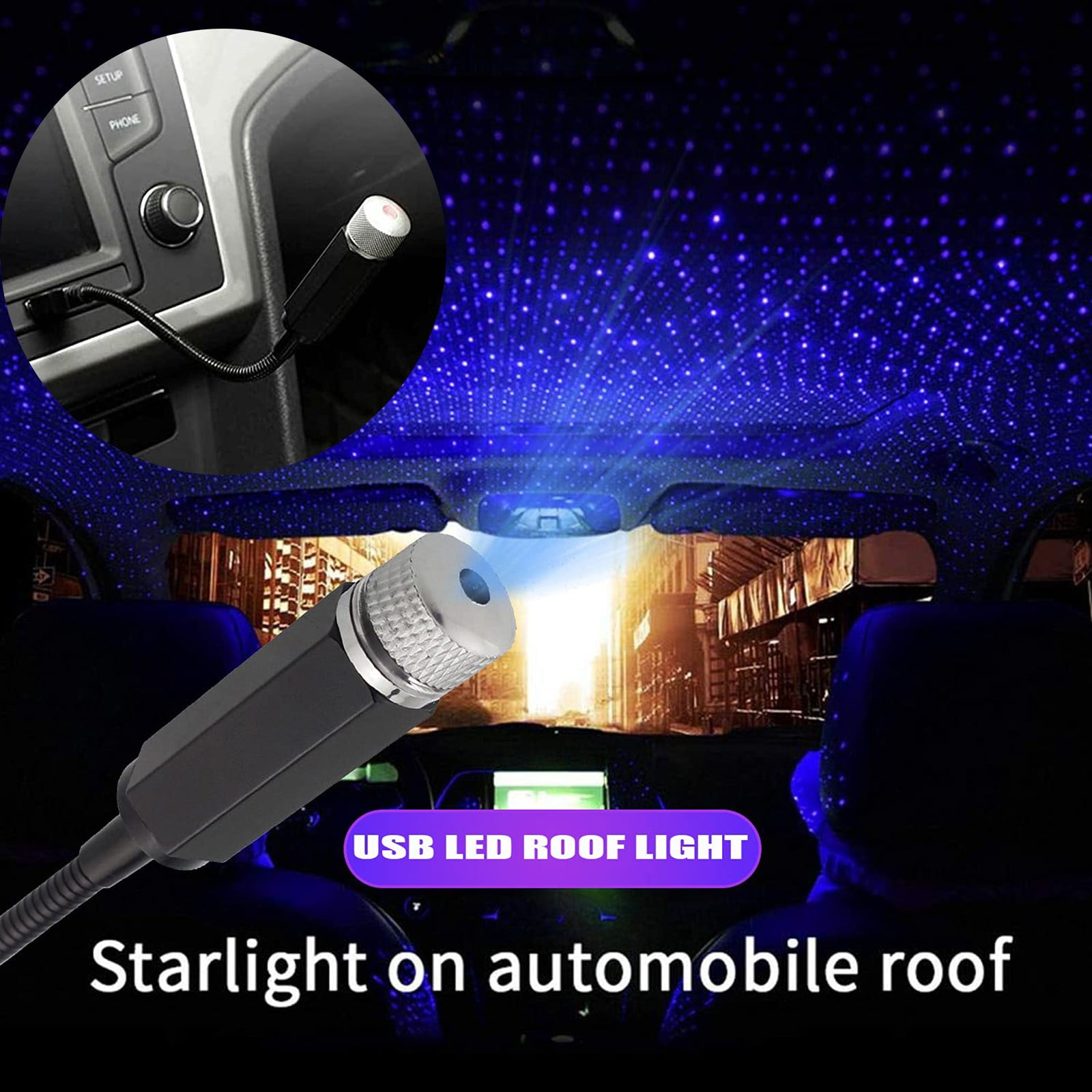 USB Car Starry Sky Light In-Car Decorative Projection Lamp, Creates a ...