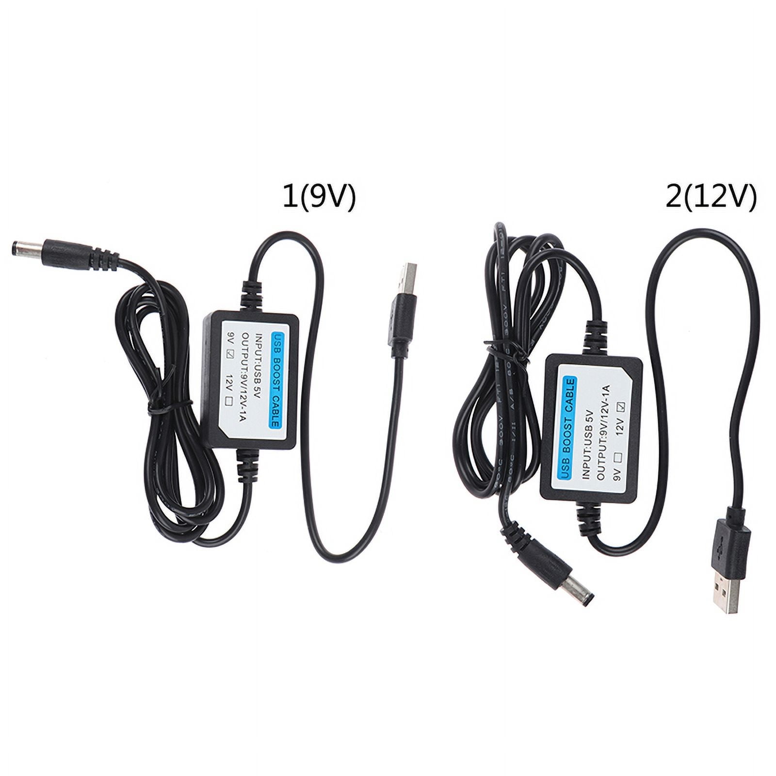 USB Charge Power Boost Cable DC 2.1x5.5mm 5V to DC 9V/12V 1A Step UP ...