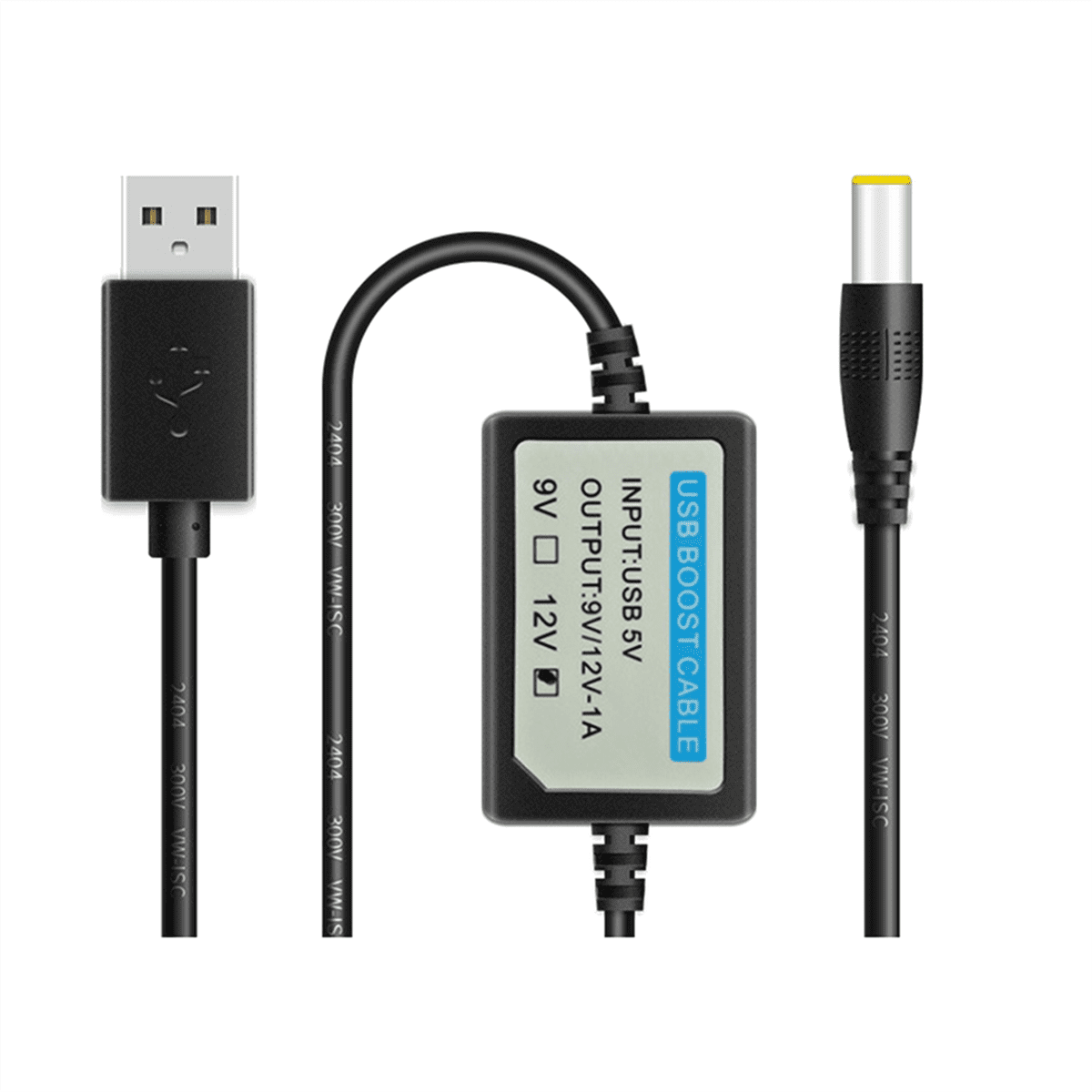 USB Charge Power Boost Cable DC 5V to 12V 1A Step UP Converter Adapter ...