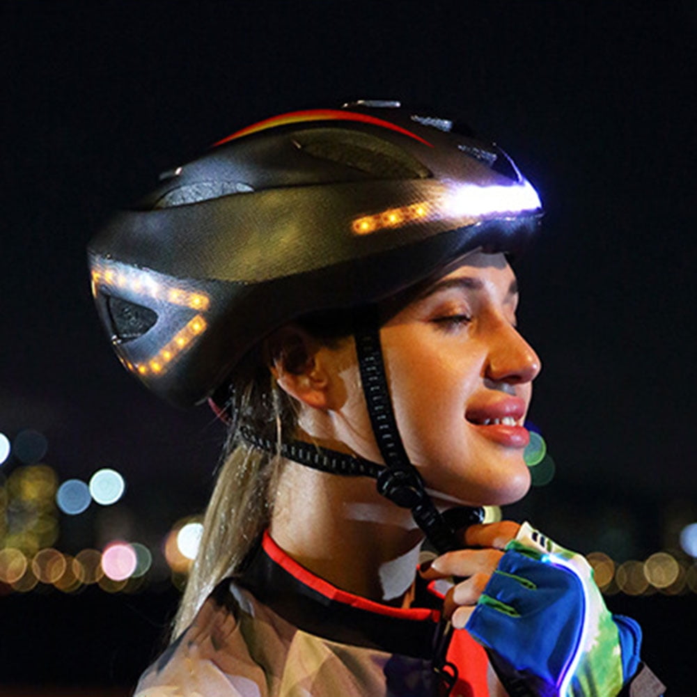USB-Chargeable LED Helmet with Wireless Turn Signals, Smart Bike ...