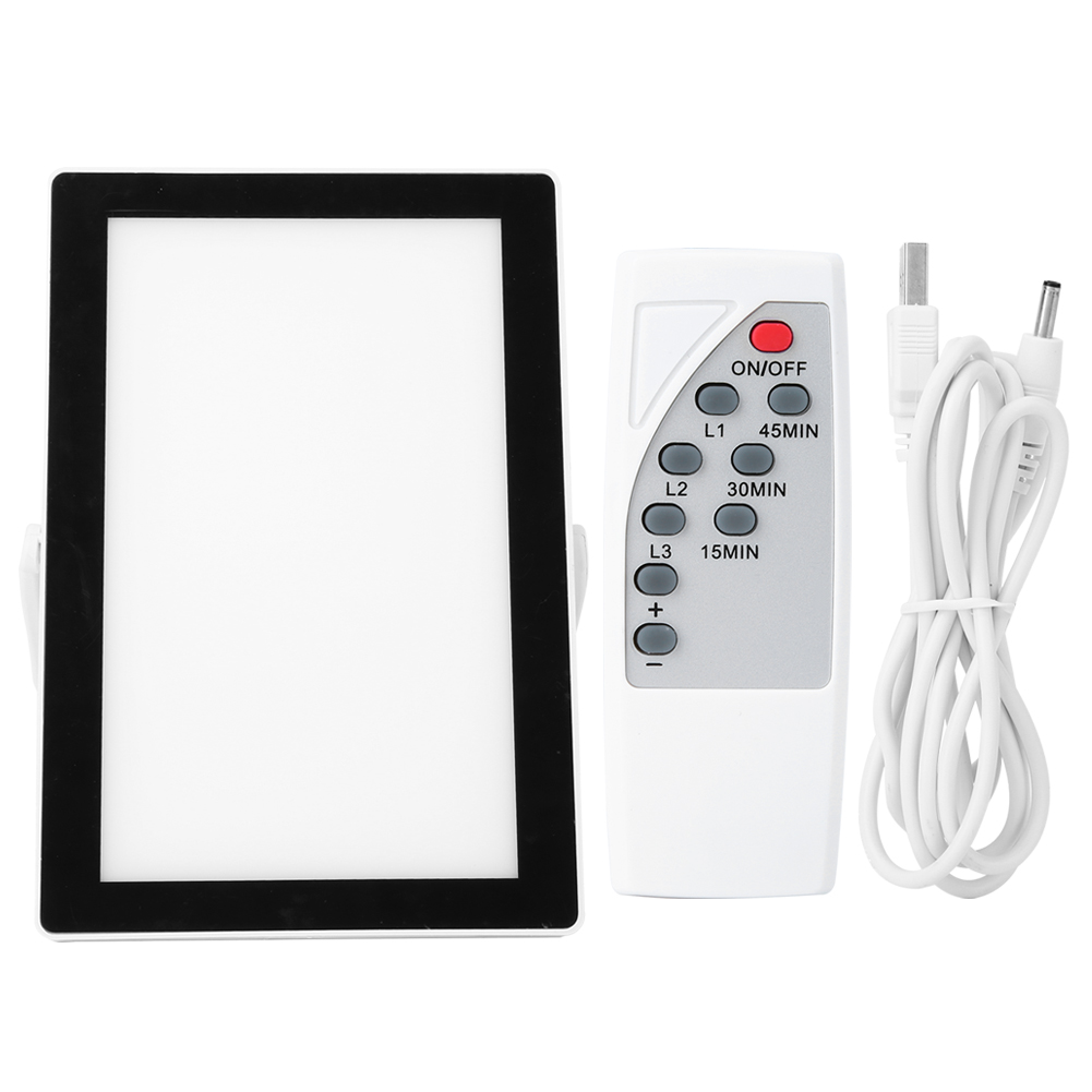 USB-Charged LED Light Therapy Lamp with Remote Control for Depression ...