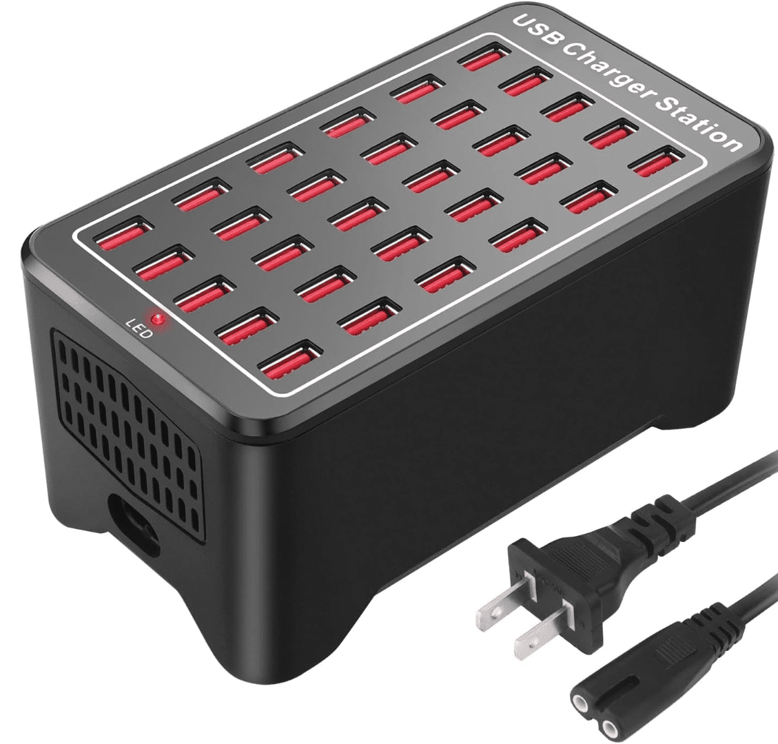 USB Charger, 30 Port 150W(30A) USB Charging Station Multi Port USB Hub ...