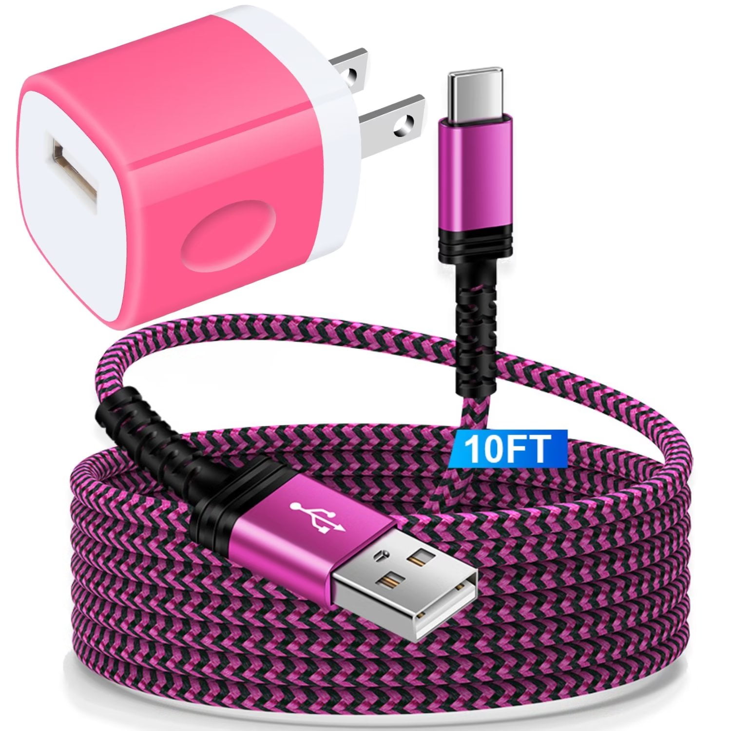 USB Charger Block,FiveBox 1A USB Wall Charger Block with 1pc Nylon ...