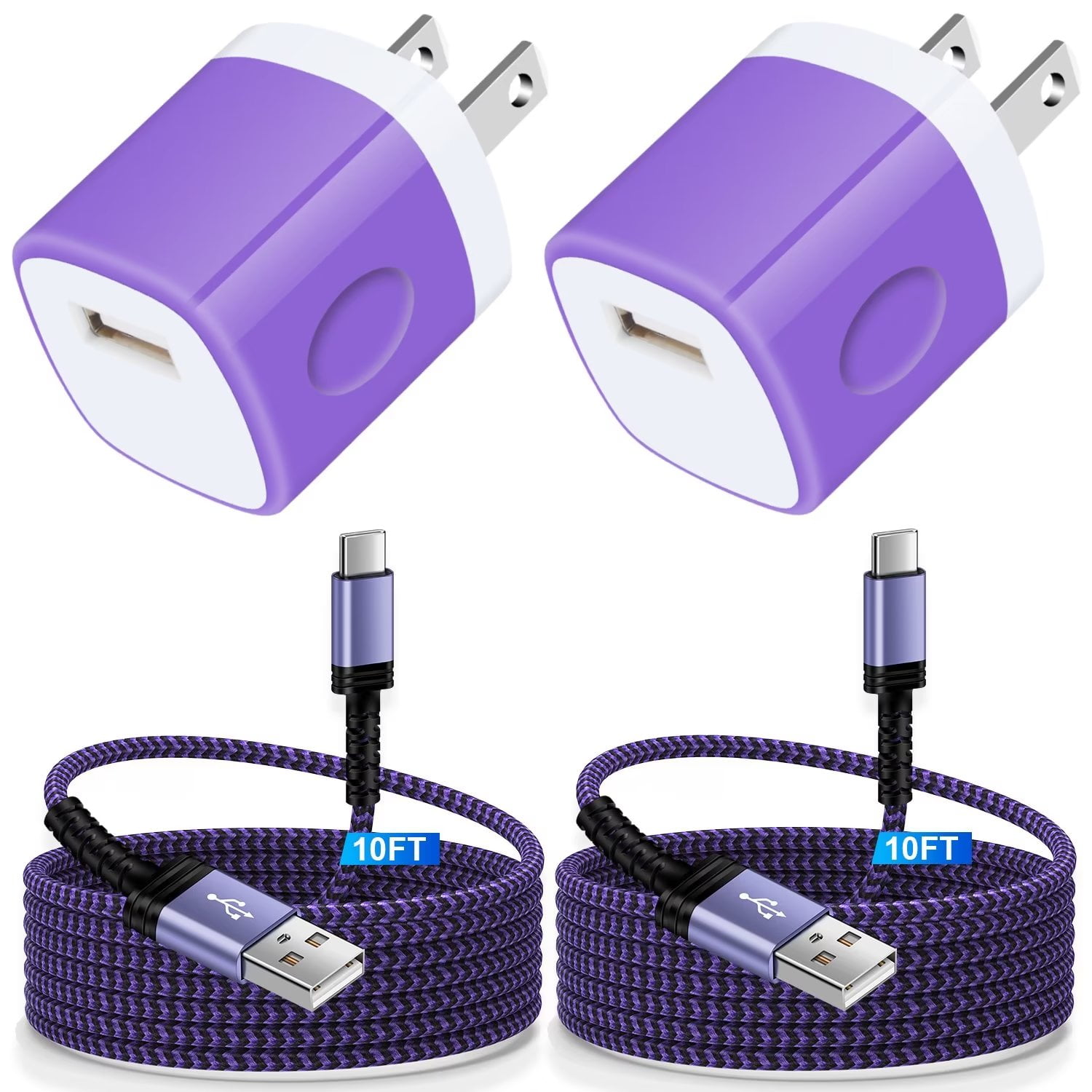 USB Charger Block,FiveBox 2pcs 1A USB Wall Charger Block with 2pcs ...